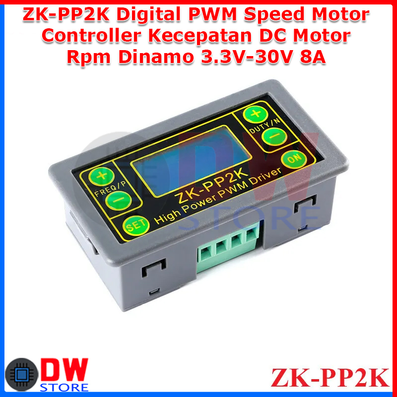 ZK-PPK2 DIGITAL PWM 8A 3.3V-30V DC MOTOR DYNAMO SPEED CONTROLLER RPM ...