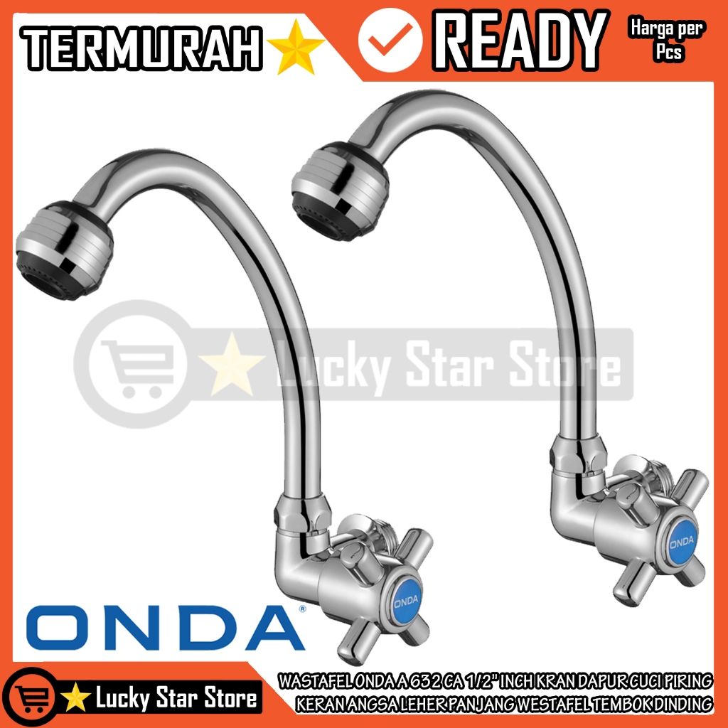 Onda KITCHEN Faucet V 632 CA 1/2" INCH Goose Neck SINK Wall SINK WAS ...