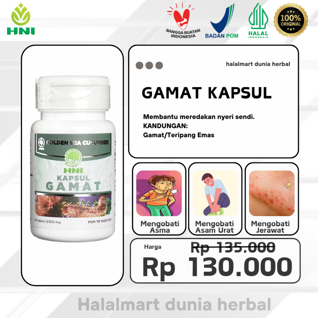 Gamat Capsules Help Relieve Joint Pain And Strengthen Bones. | Shopee ...