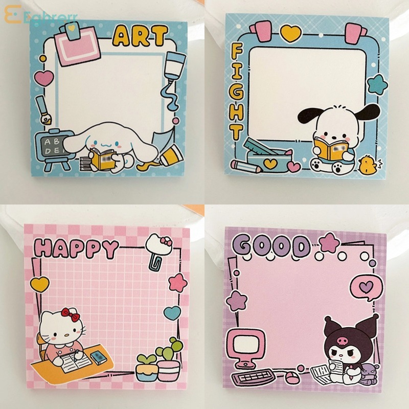 Eeghrerr 50PCS Sanrio Cute Cartoon Sticky Notes Sanrio Kuromi ...