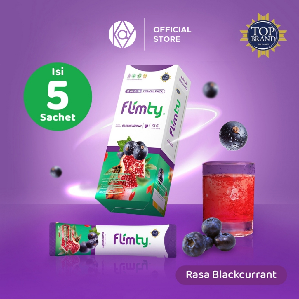 Flimty Fiber Travel Pack Blackcurrant Raspberry (5 Sachets)/Fiber Diet ...
