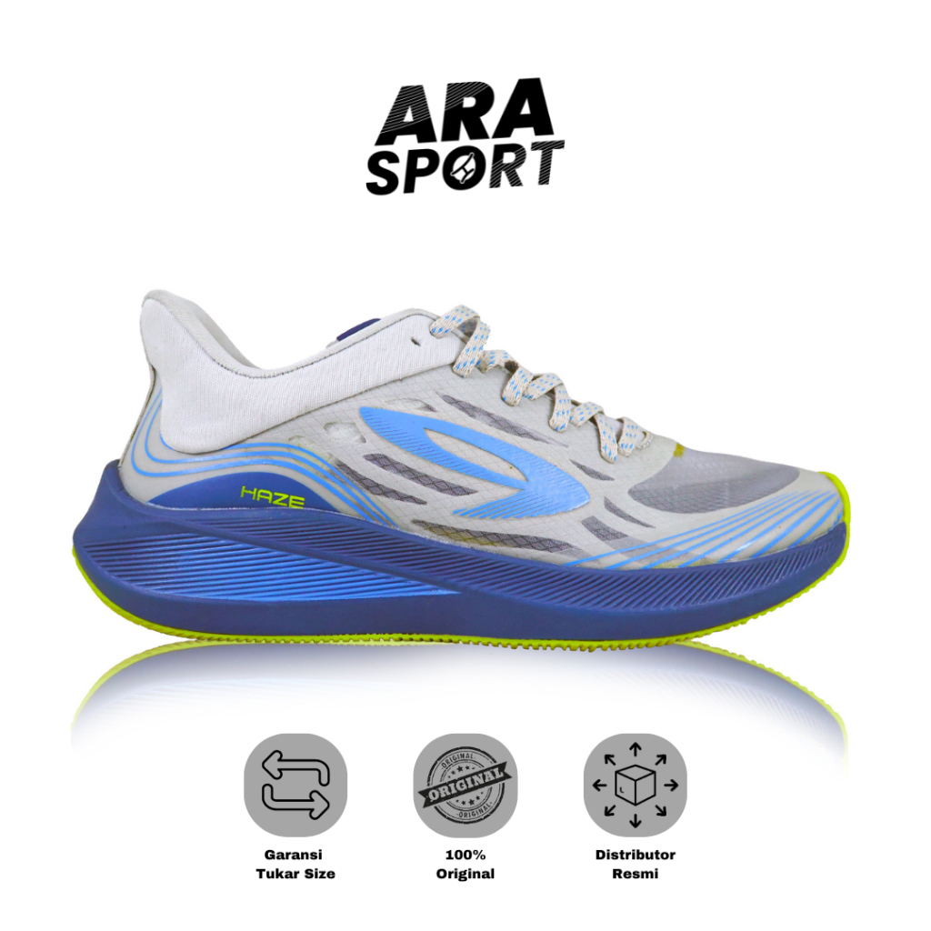 Original HAZE VISION 1.0 910 RUNNING SHOES - LIGHT GRAY/BLUE/YELLOW ...