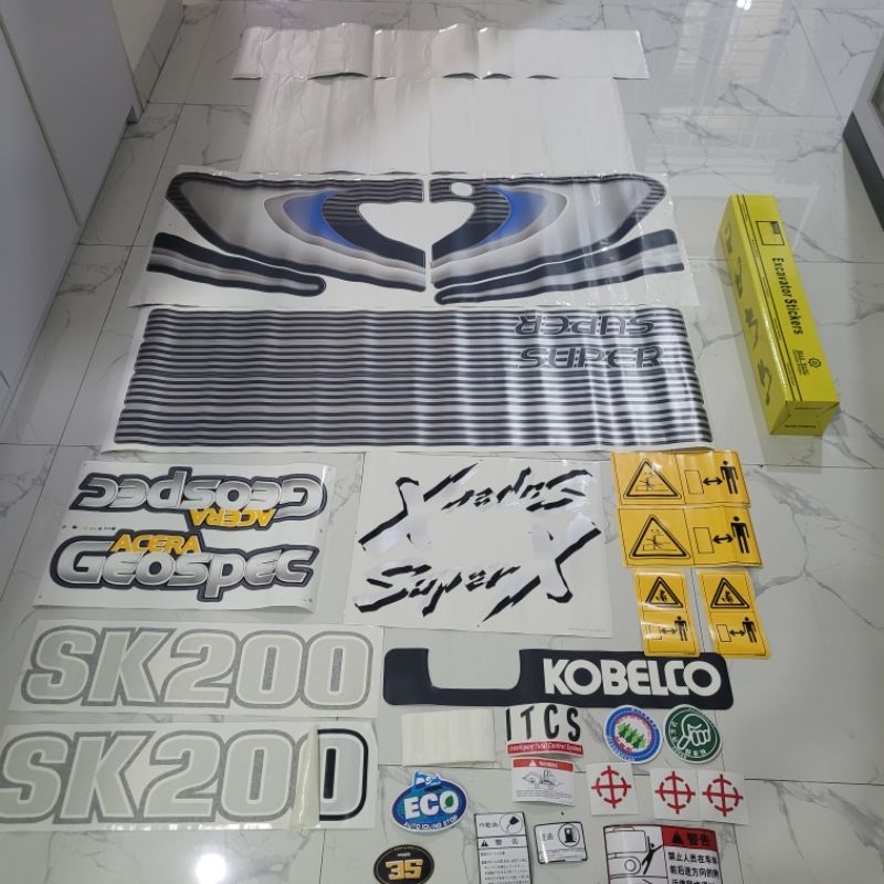 Kobelco SK200 Super X Excavator Heavy Equipment Sticker | Shopee Malaysia