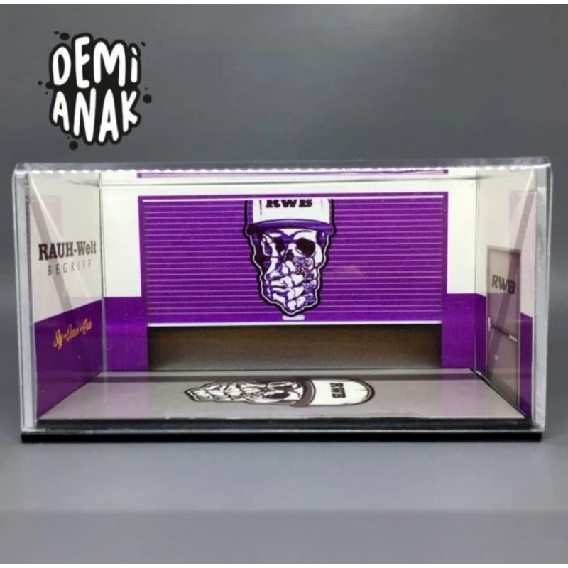 UNGU Porsche RWB Aerolift Coujin Purple Diecast Acrylic Box | Shopee ...