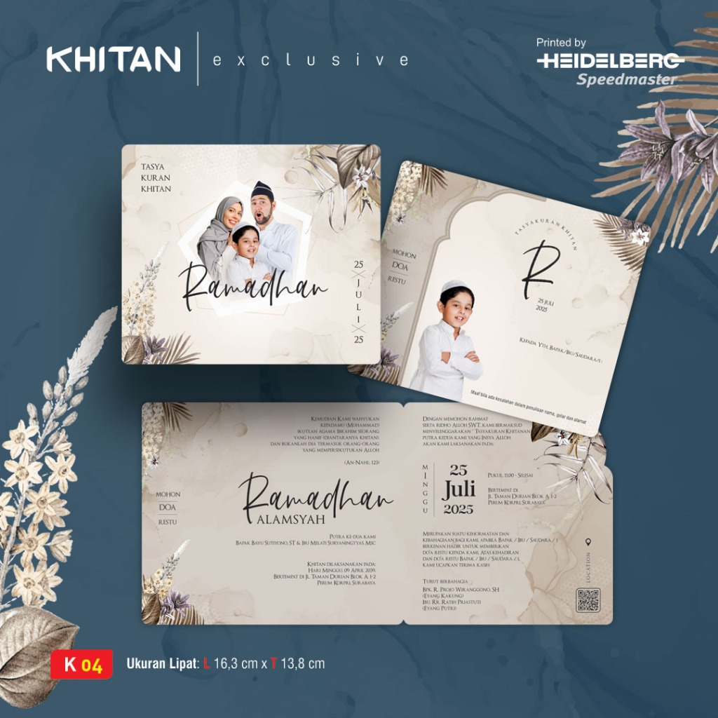 Printed Circumcision Invitations Parent Circumcision Invitations ...