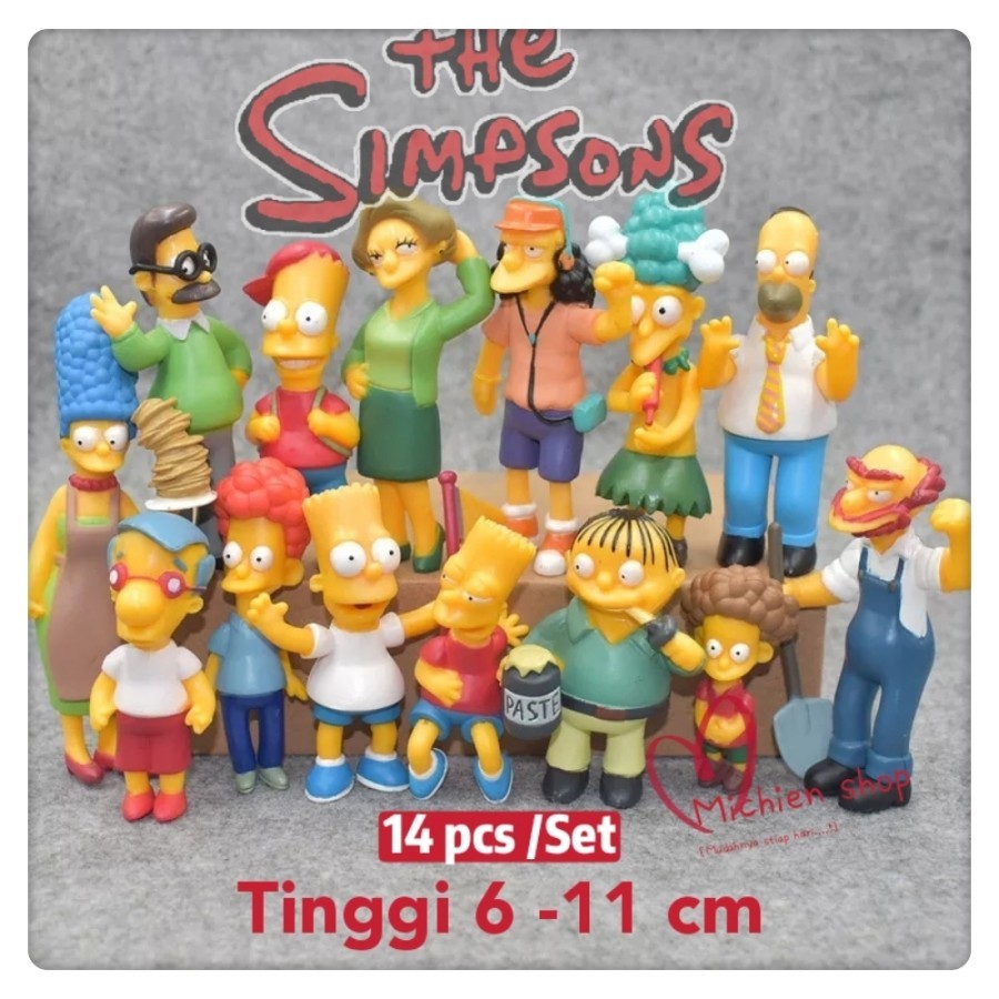 Figure The simpsons Toy Display set of 14 simpson homer bart | Shopee ...