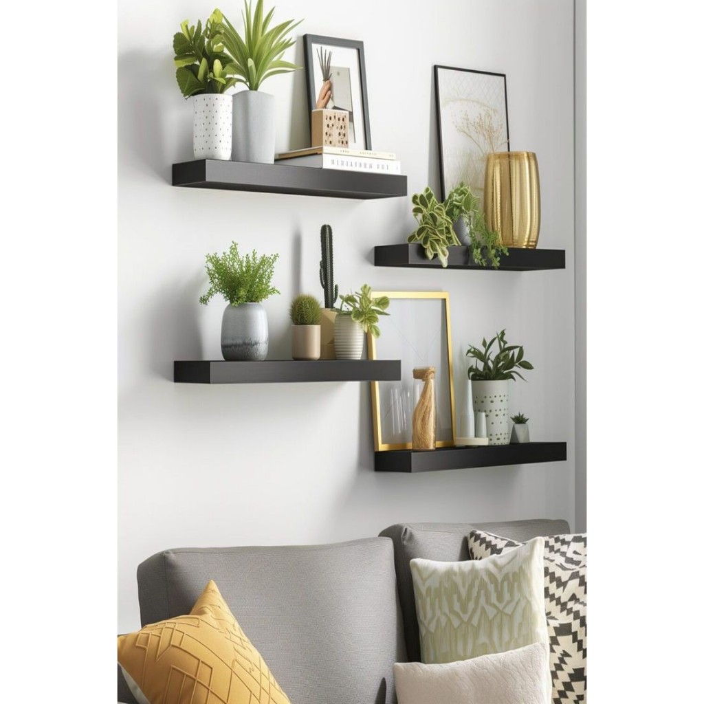 Minimalist Wall Shelf Wall Mounted Decorative Shelf Without Drilling ...