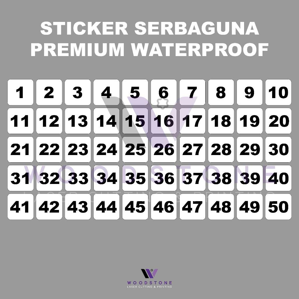 [50Pcs] Sticker Pack Numbers Number Sign Lock Door Locker Exhibition ...