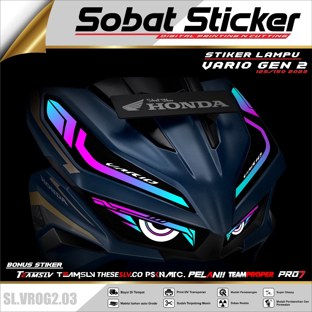 Motorcycle Eyebrow Lamp Stickers VARIO 125 150 GEN 2 2023/ Sb Sobat ...