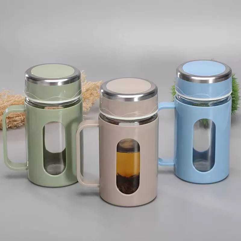 Glass Mug Glass Drinking Bottle Cup Model Free Box Capacity 500ml ...