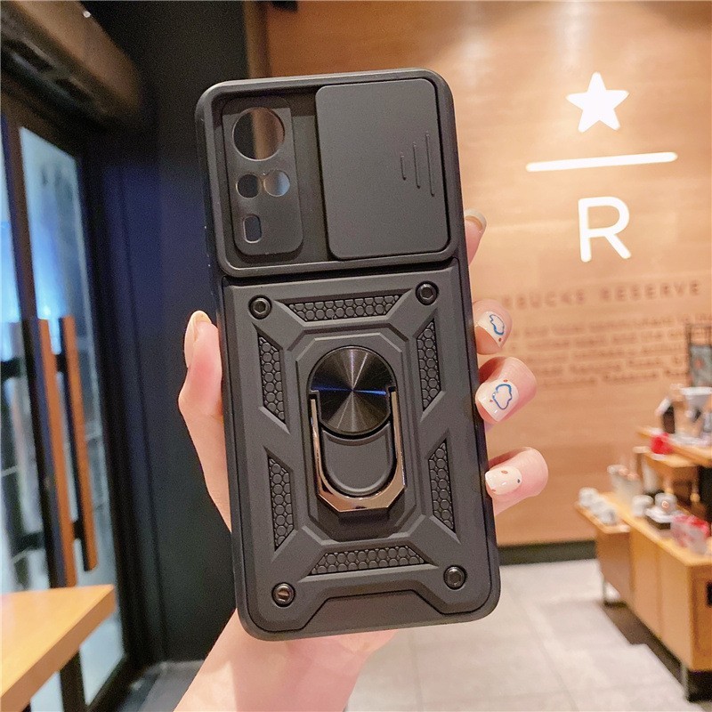 Vivo Y51 Y51A Y31 2020 Y53s 4G Case Slide Camera Military Ring Magnetic ...