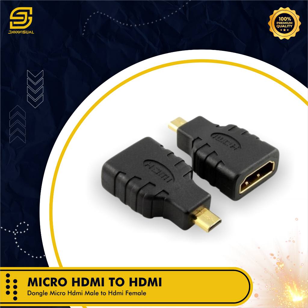 [JaVis] Adapter micro HDMI to HDMI Connector Full HD 1080 HP Dongle ...