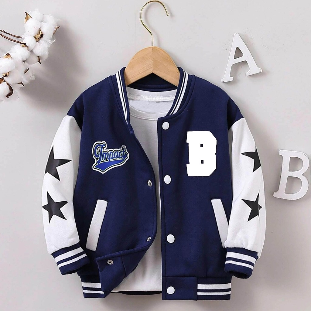 Girls Varsity Jacket (1 year - 18 years) IMPACT BINTANG Cute FLeece ...