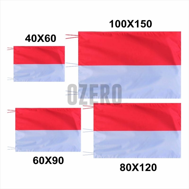 PUTIH MERAH Ozero - RED AND WHITE FLAG / INDONESIAN FLAG / SATIN FLAG SIZE (40×60) (60×90) (80× ...