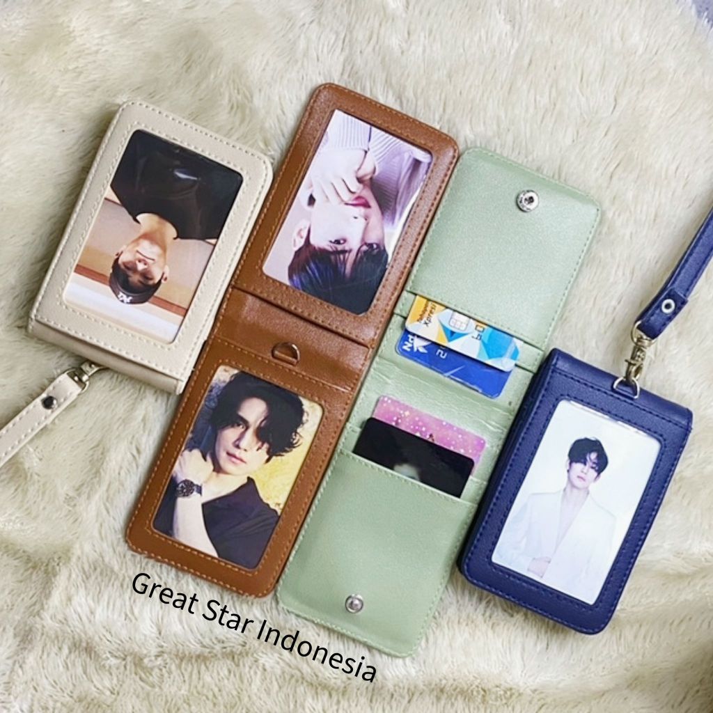 Wallet ID CARD Button (Two Sides)/Wallet HOLDER ID CARD NEW 1SET+PU ID ...