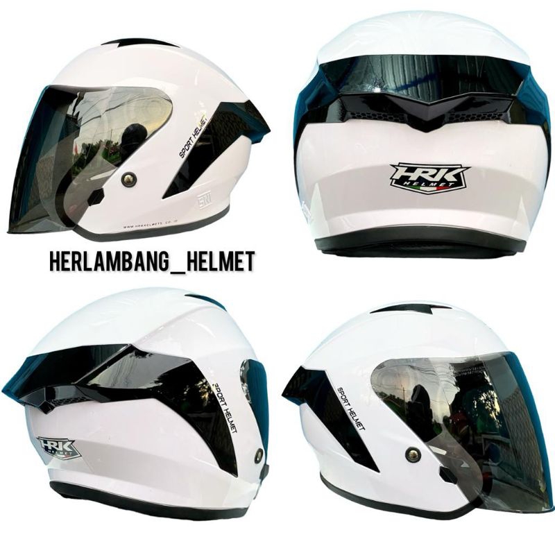 Kairoz HRK RR-15 ADULT HELMET HALF FACE SPOILER TOD KYROS BLACK GLOSS ...