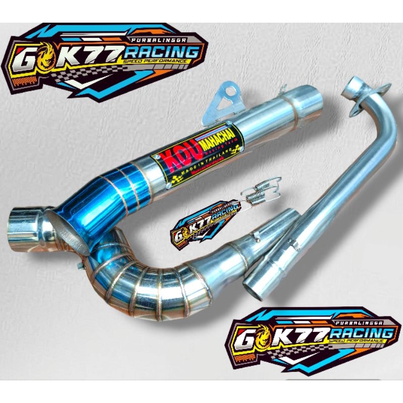 Kou Mahacha open pipe conical bule Canister for Xrm 125/Xrm 110 Wave 125 Wave 100/110/115 Rs125 ...