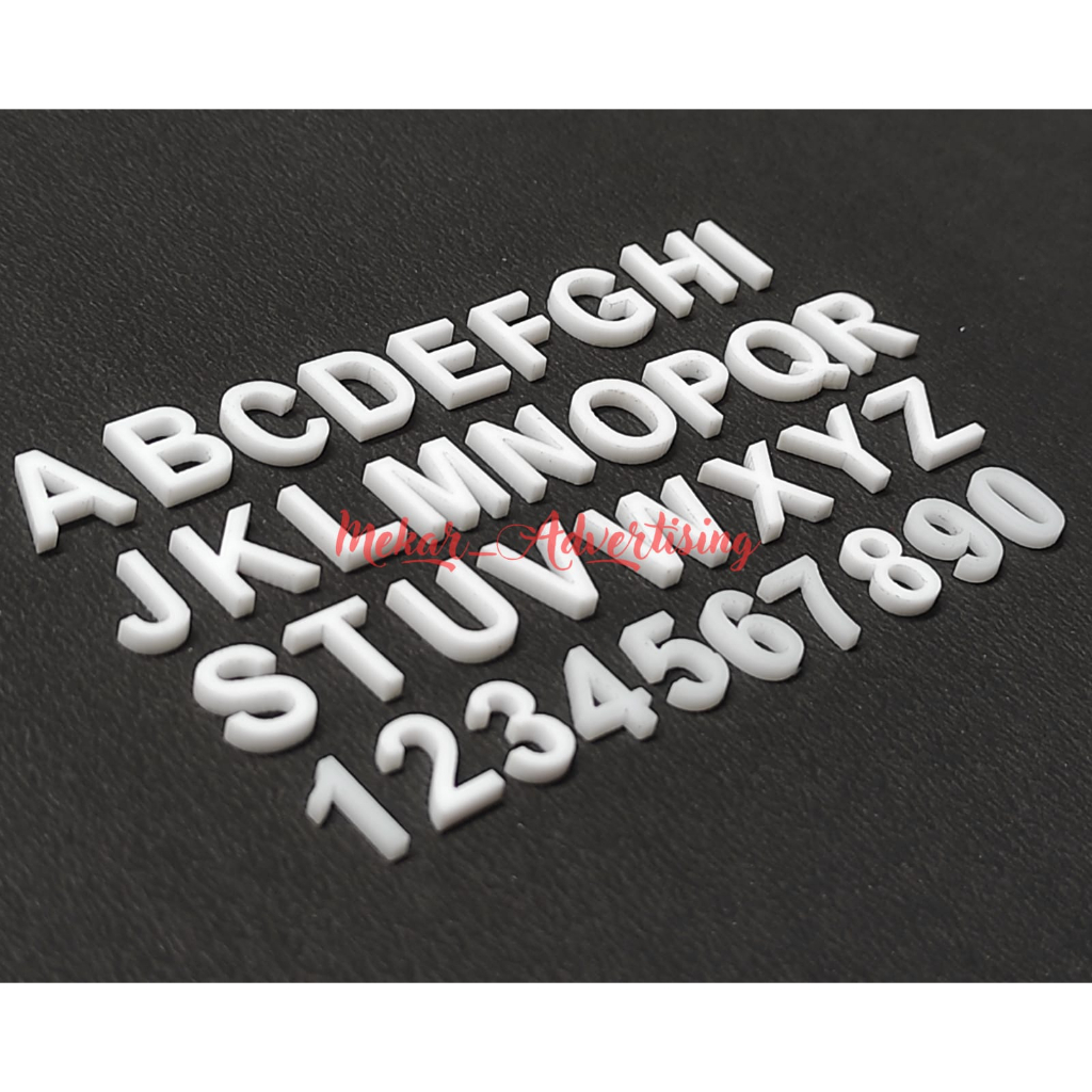 PUTIH White Acrylic Letters | White Acrylic Numbers | White Acrylic ...