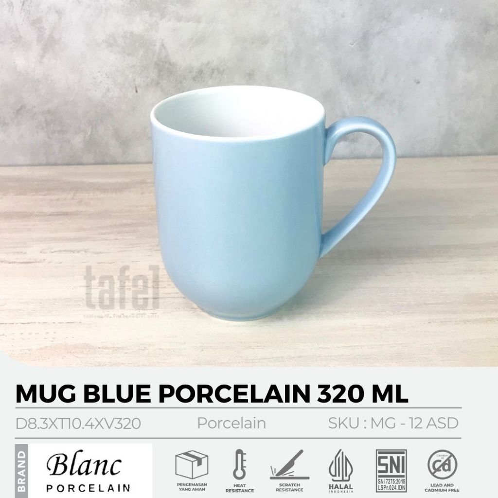 Horeca Baby Blue Two Tone Ceramic Mug 320 ml | Shopee Malaysia