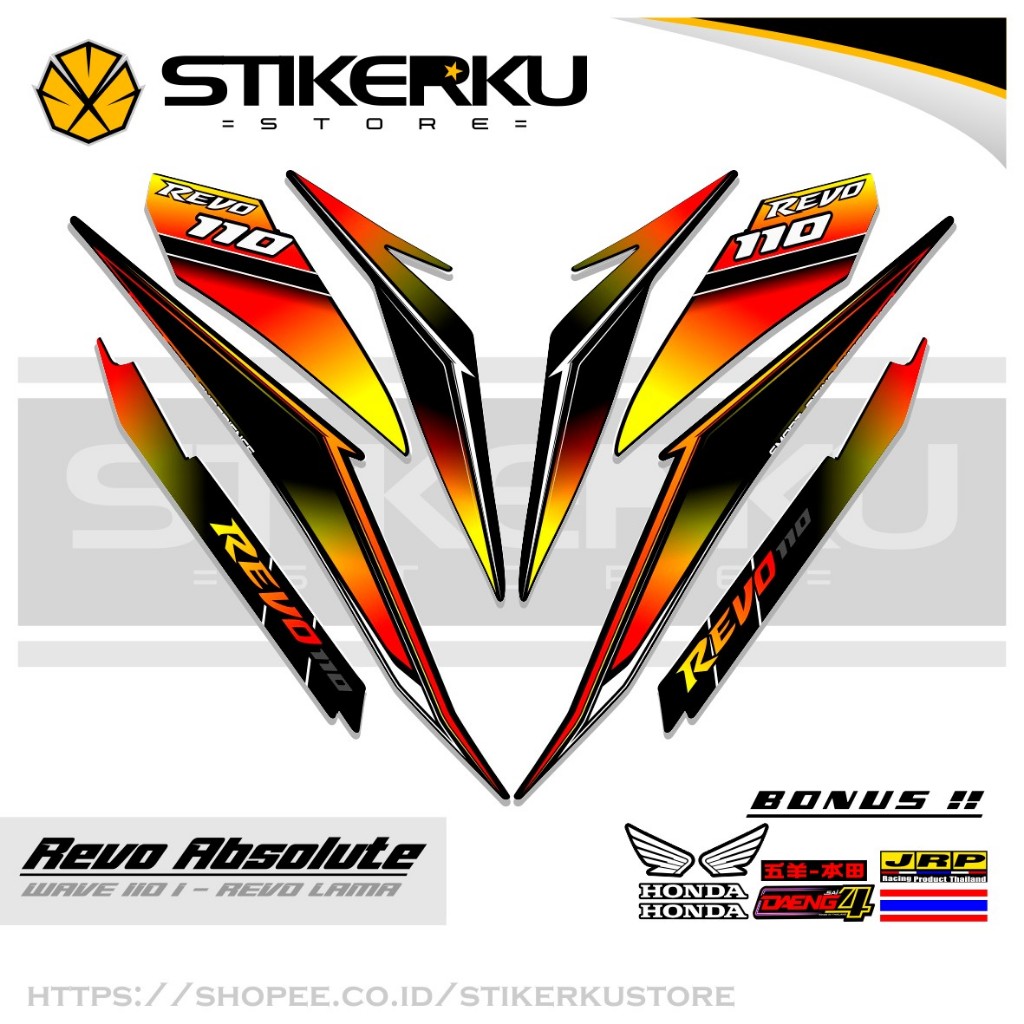 Striping ABSOLUTE REVO 110 CW MOTIF 49 / STICKER ABSOLUTE REVO 110 ...