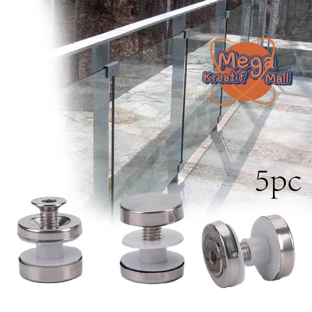 Stainless Glass Clamp Bolts for Stair Railing Posts Balcony Glass ...