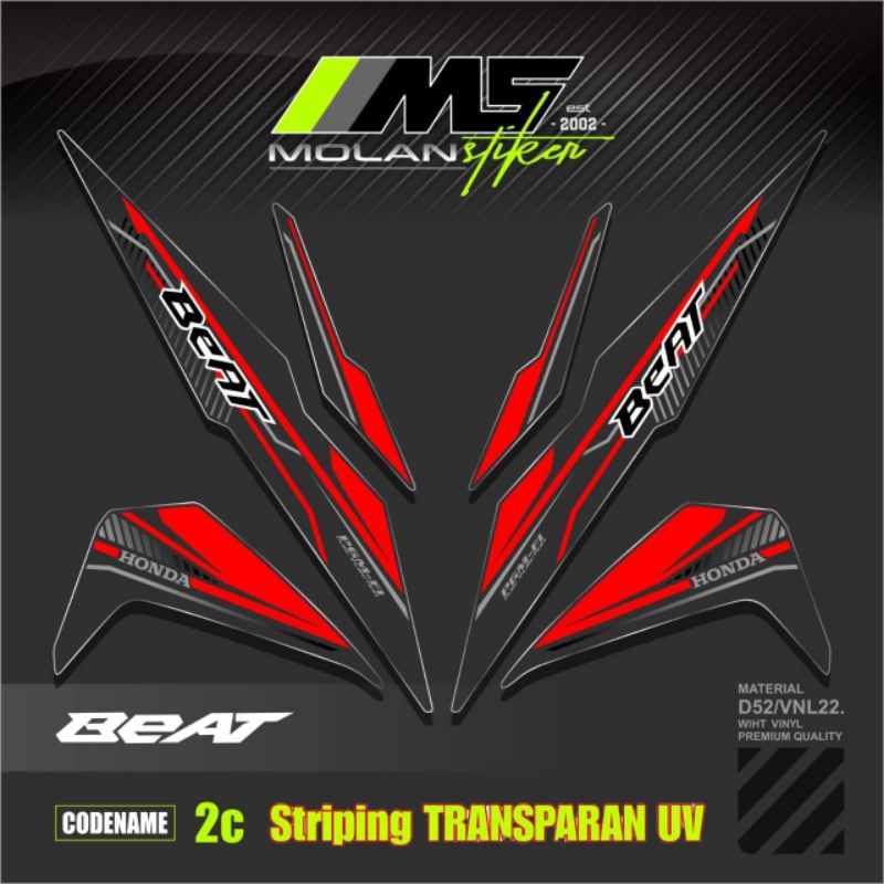 MERAH Decal Sticker Striping Transparent Variations Uv Beat Esp 2017 ...