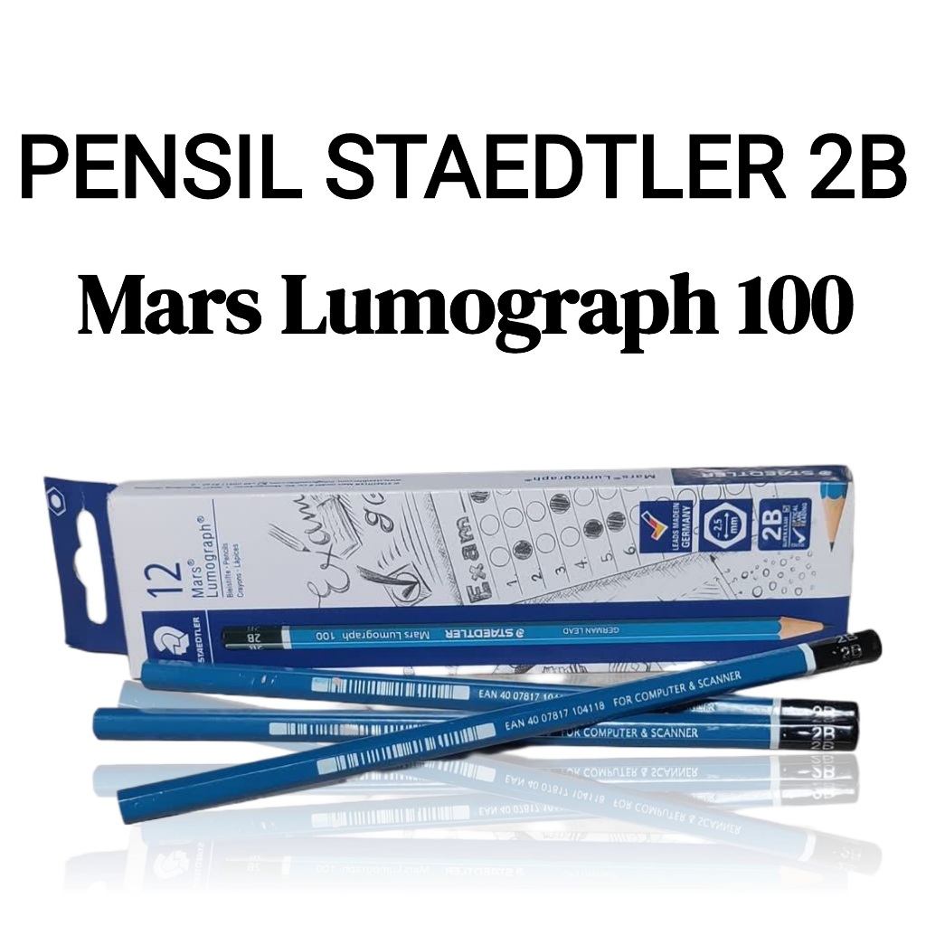 Mars Lumograph 2B STAEDTLER PENCIL 1 PACK CONTAINS 12 PCS | Shopee Malaysia