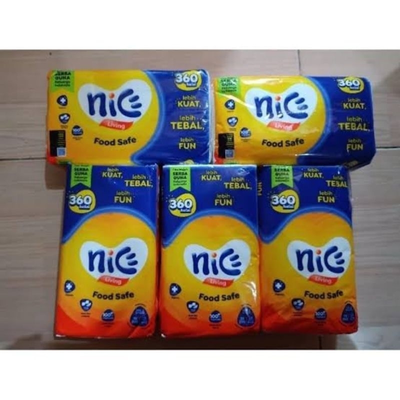 (PACKAGE 5pcs) NICE Facial Tissue 2ply 180s / Facial Tissue 180 Sheets ...
