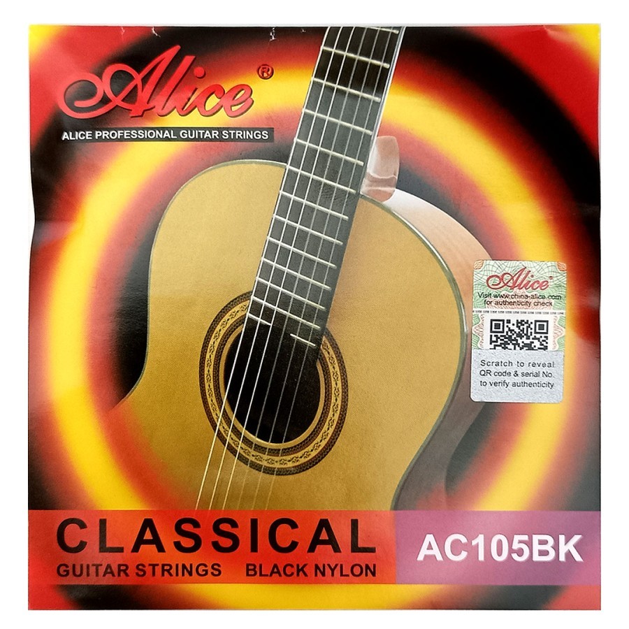 Alice AC105BK Classic Guitar String Black Silver Stainless Steel | Shopee Malaysia