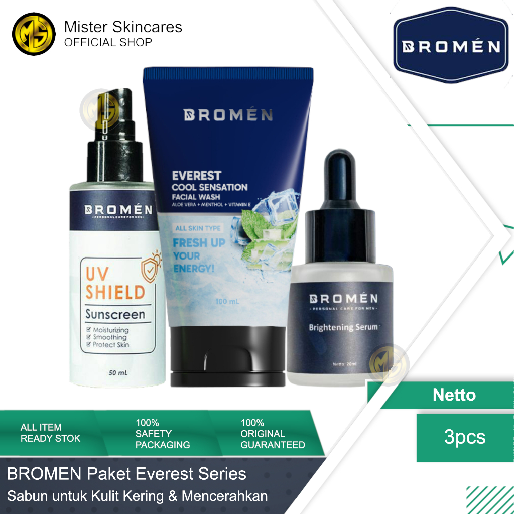 Bromen Everest Series Package (Everest Facial Wash + Brightening Serum ...