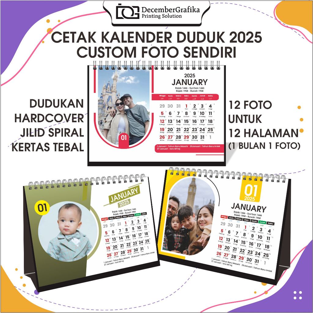 Can BE IN UNITS | Sitting Calendar/Desk Calendar 2025 Custom Own Photo ...