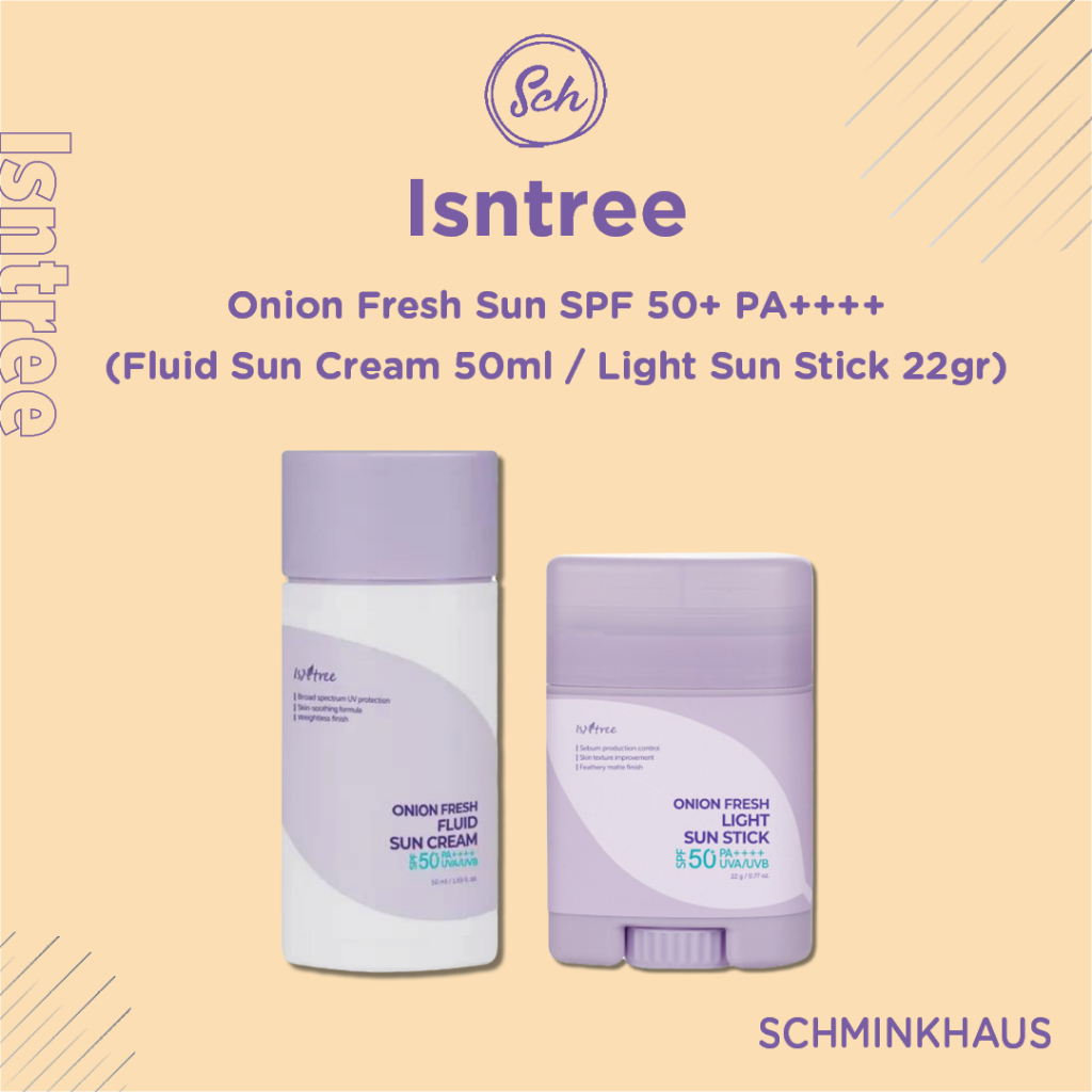 Isntree Onion Fresh Sun SPF 50+ PA++++ (Fluid Sun Cream 50ml/Light Sun ...