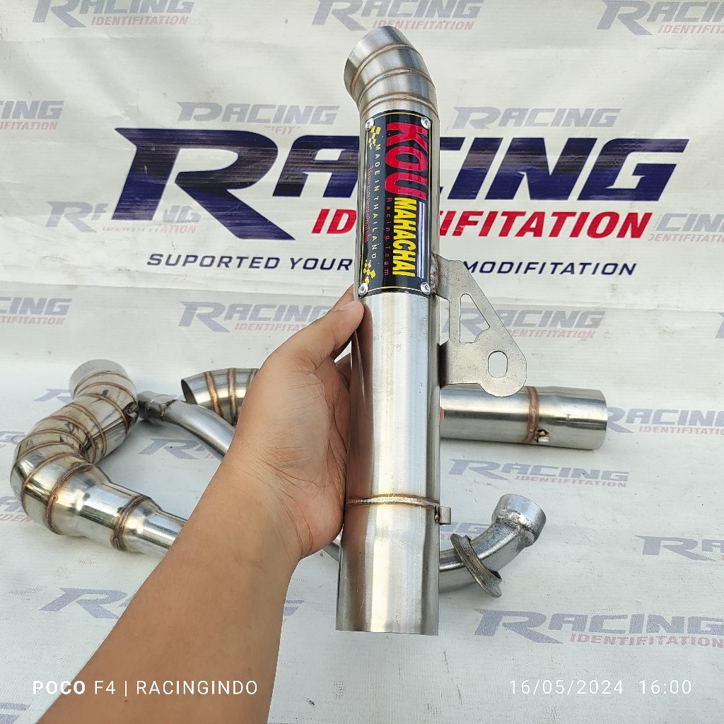 Kou mahachai SUPER OPEN ds4 EXHAUST RACING 1SET OPEN Spec FOR XRM 110/ ...