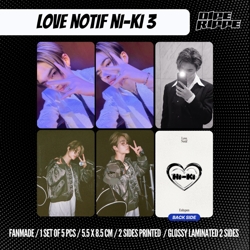 Enh PHOTOCARD - LOVE Nottif NIKI ENHYPEN SELCA UPDATE | Shopee Malaysia