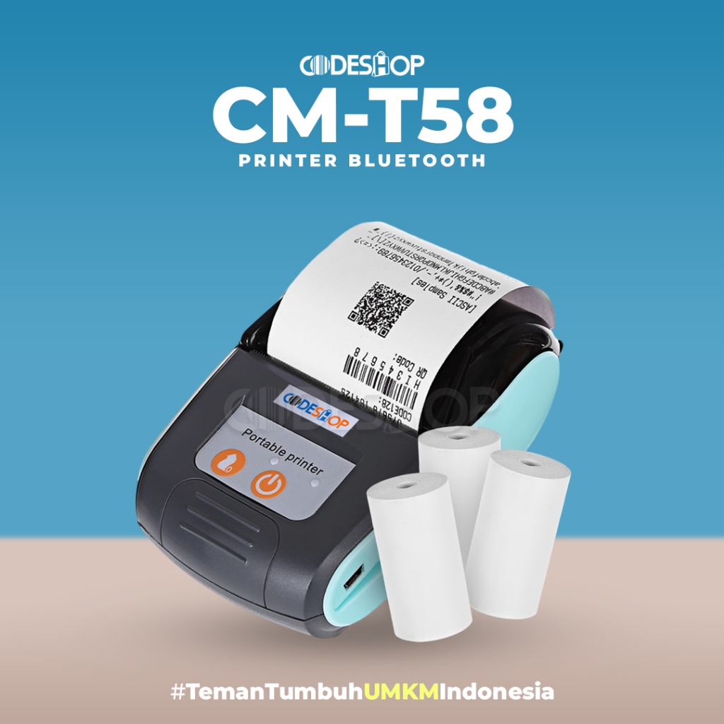 Codeshop CMT58 Bluetooth Thermal Cashier Printer Prints Cashier's ...