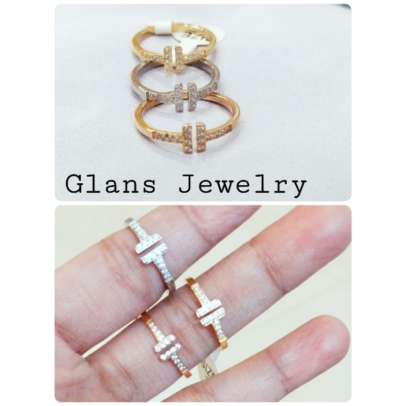 Glans - Titanium Letter T Ring | Shopee Malaysia