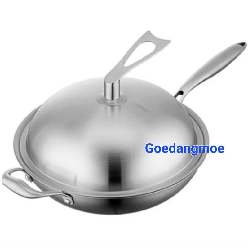 Premium PICASSO stainless steel Honeycomb steering wheel wok with lid ss Sus 304 32cm 34cm ...