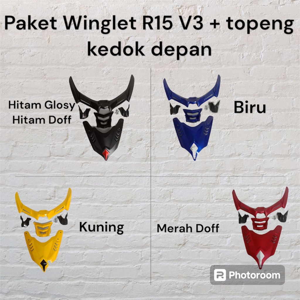 Winglet R15 V3 VVA Package+Front Mask | Shopee Malaysia