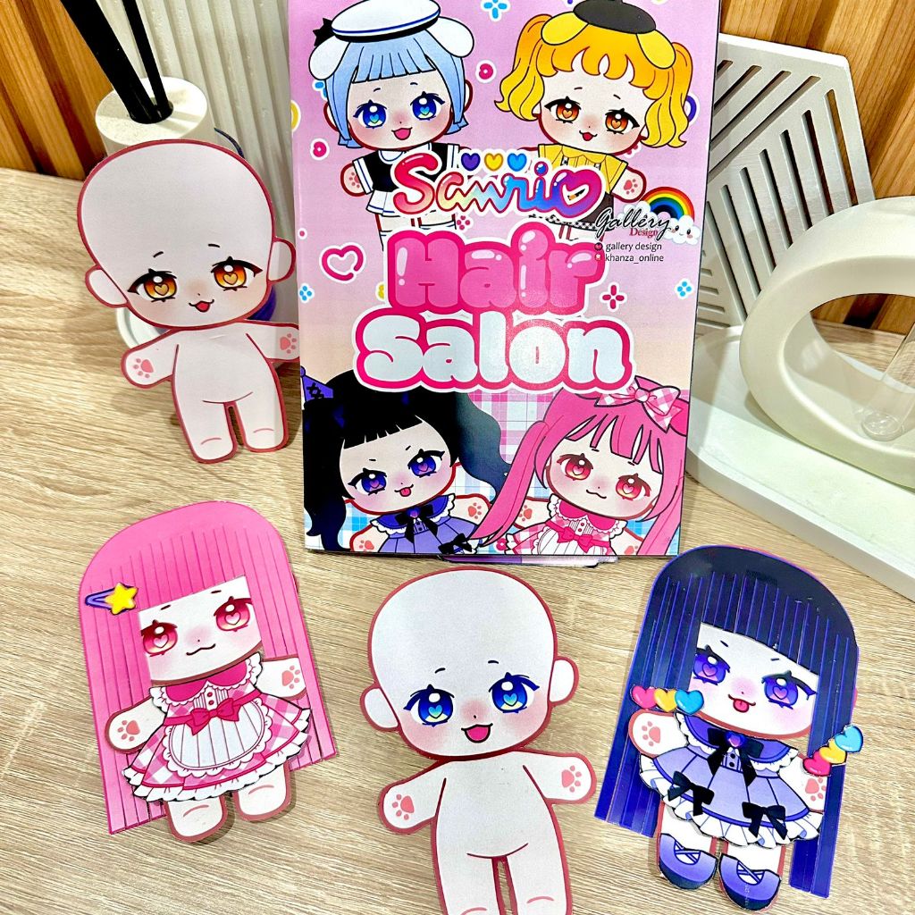Sanrio HAIR SALON Paperdoll Large Disassembly 21x16 Cm | Shopee Malaysia