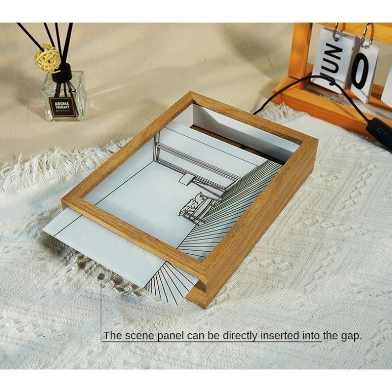 KAYU Photo FRAME 3D SLIDE FRAME 21x15cm Dowry Box Original Wood scrap ...