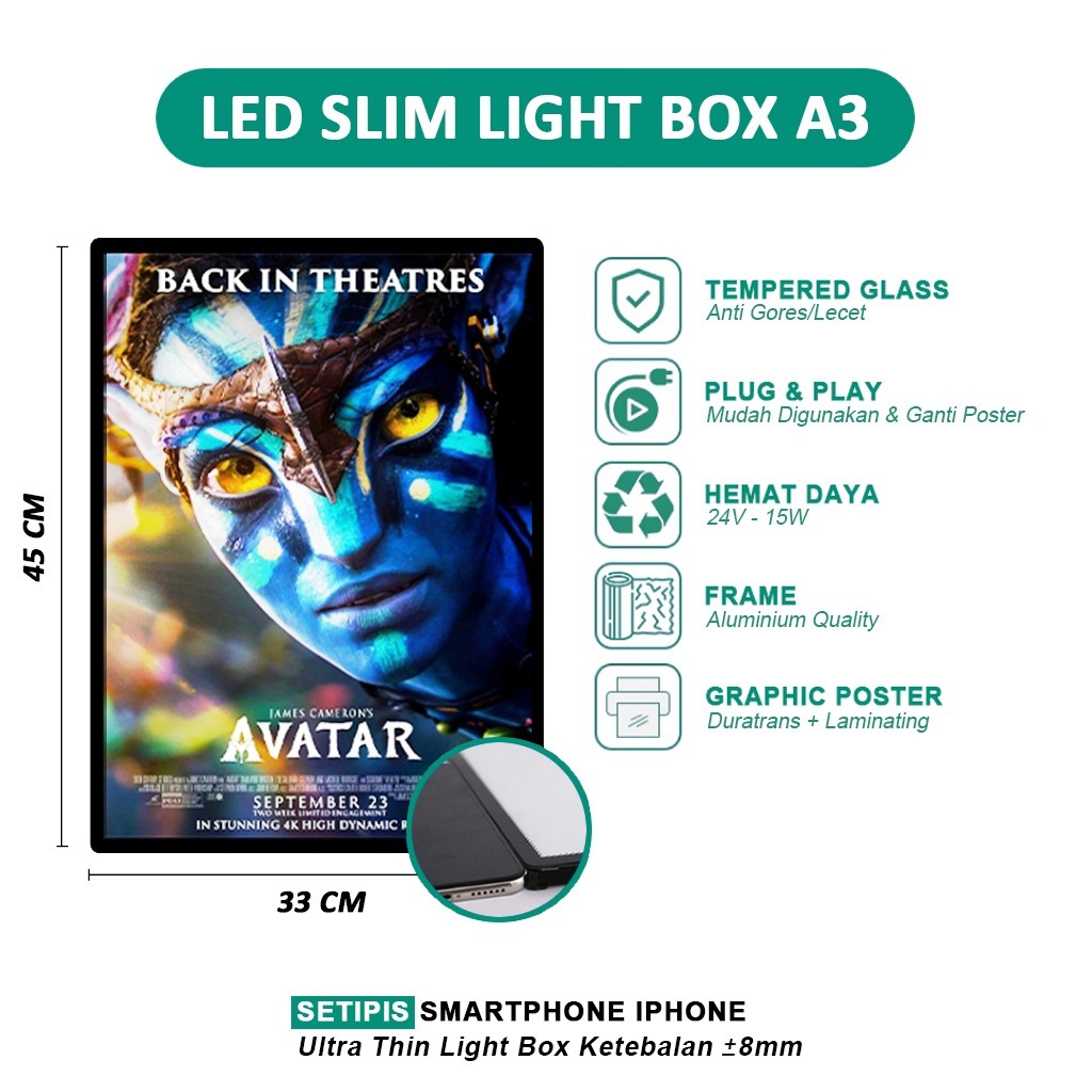 Slim Light Box Table Size A3 Menu Board Light Box | Shopee Malaysia