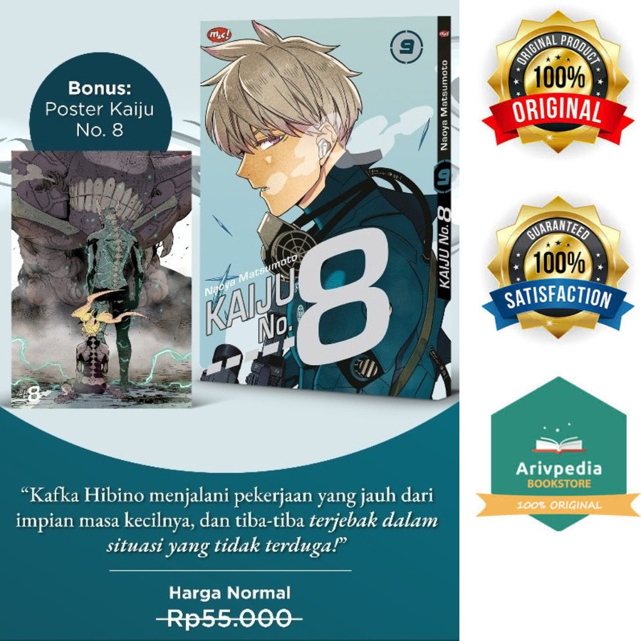 Kaiju No. 8 vol 9 by Naoya Matsumoto (Include Poster) | Shopee Malaysia