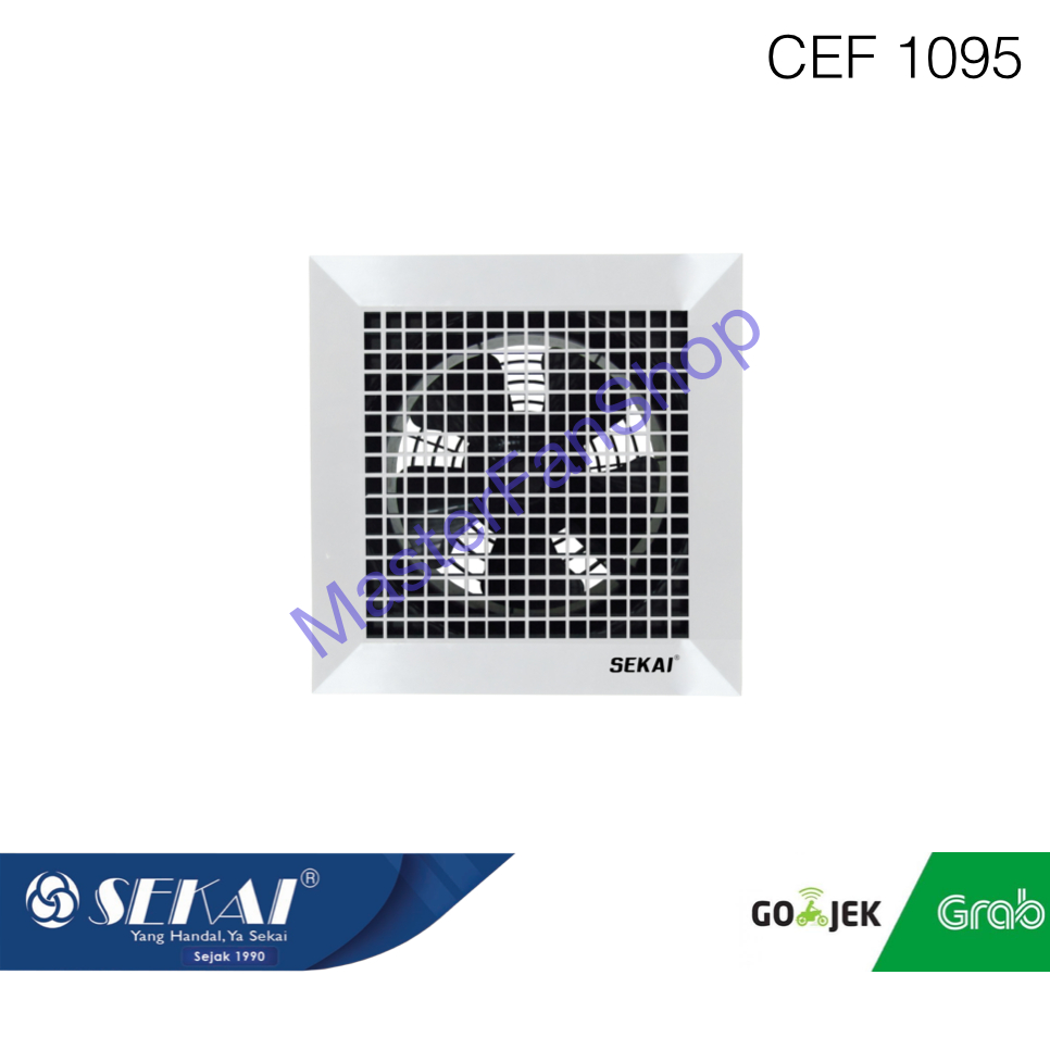 Sekai CEF 1095 Plastic Ceiling Exhaust Fan 10"/25cm [Grab/Gojek Medan ...