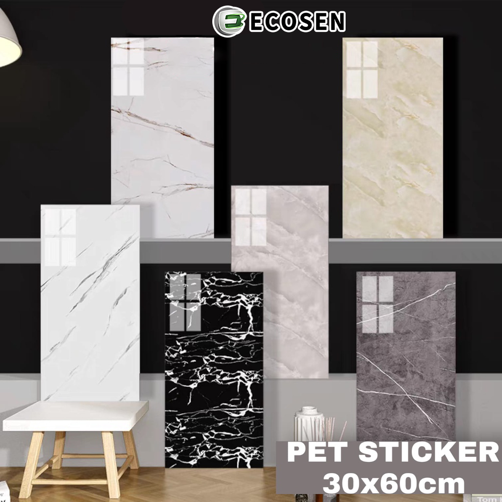 Ecosen Wallpaper Vinyl Marble Wall 30x60cm Wall Sticker Marble Granite ...