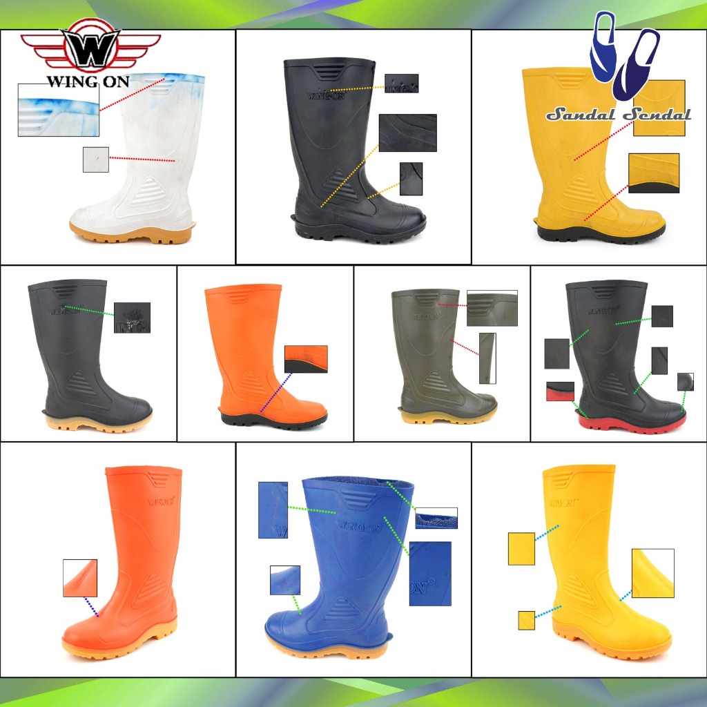 LOKAL Wing On Eco High Boots Defect Look Local Rubber Industrial ...