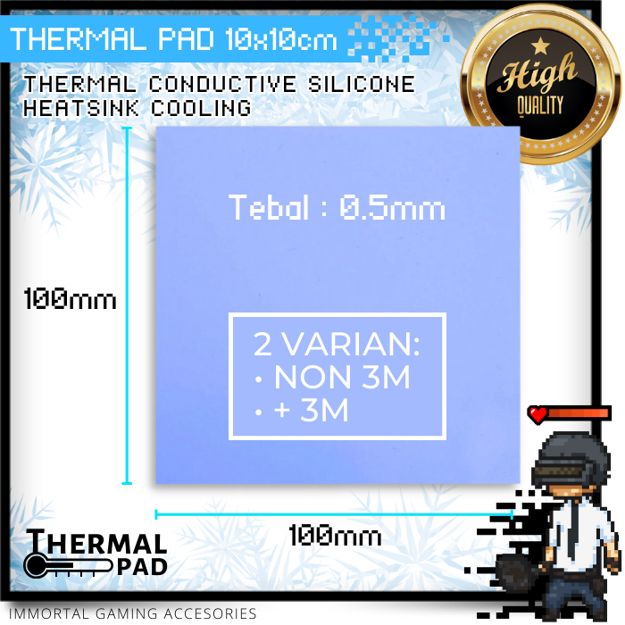 [IM] Thermal Pad 10x10cm Conductive Silicone Heatsink Thermalpad 0.5mm ...