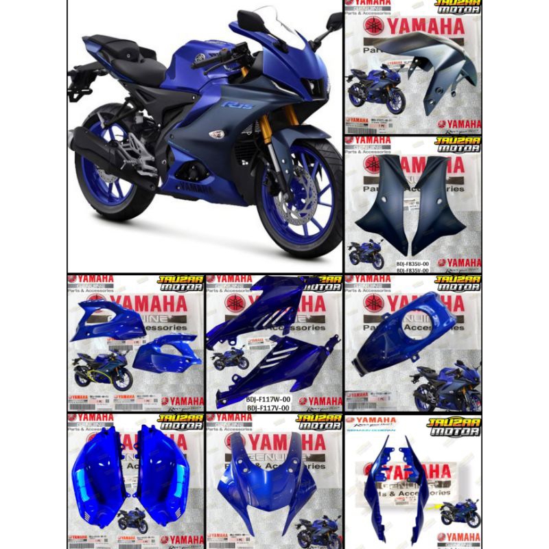 FINE BODY COVER R15 M R15 V4 BLUE ORIGINAL YAMAHA | Shopee Malaysia