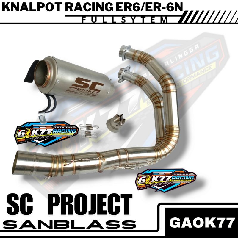 Racing Exhaust Er6 Er-6N Sc Project Sanblas Fullsystem | Shopee Malaysia