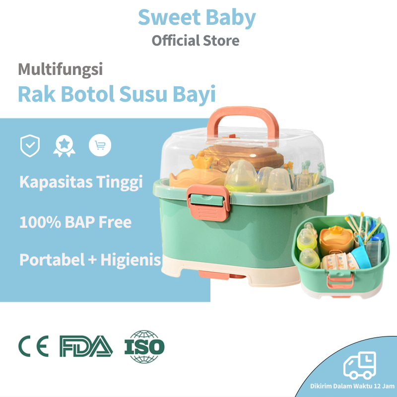 Sweetbaby Baby Milk Bottle Dryer Rack High Capacity Multifunction Baby ...