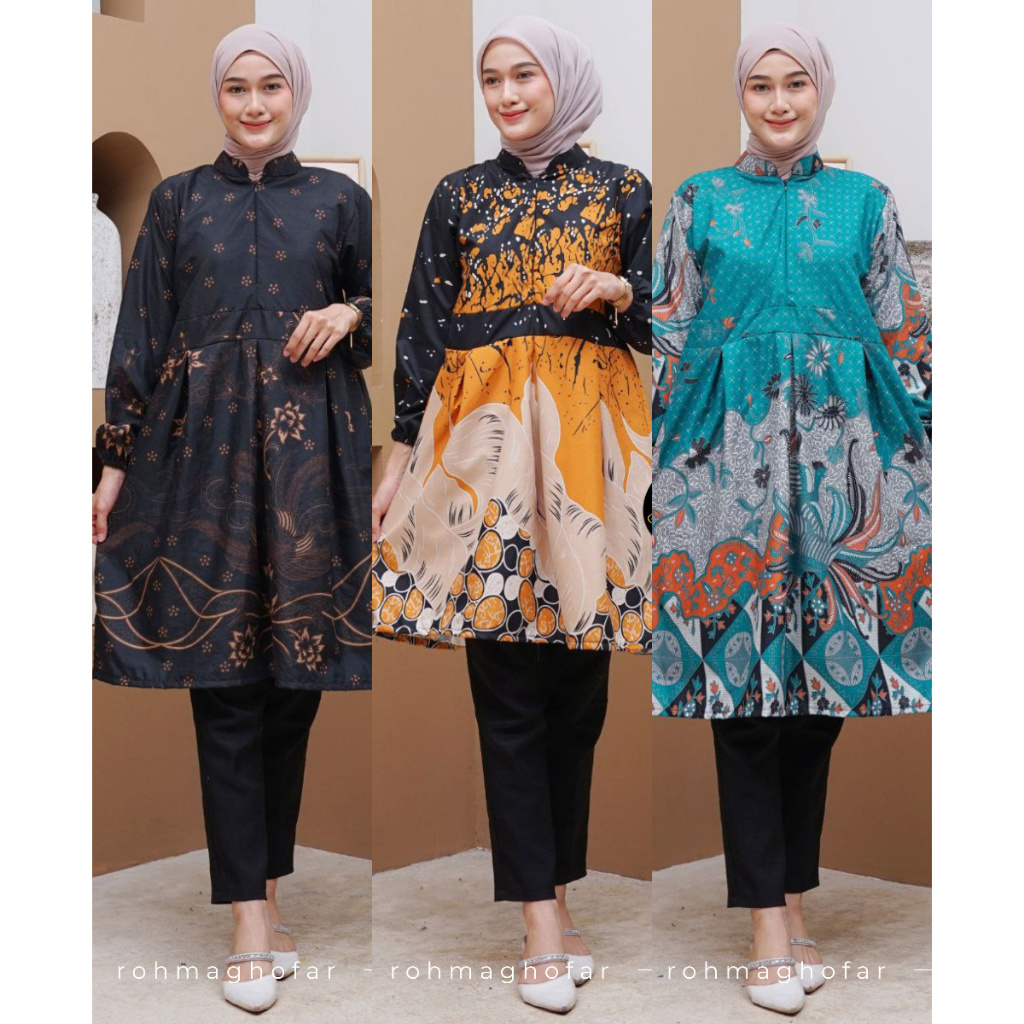 Zeva Latest Women's Tops Modern Women's Batik Tunics ML XL Jumbo Work ...